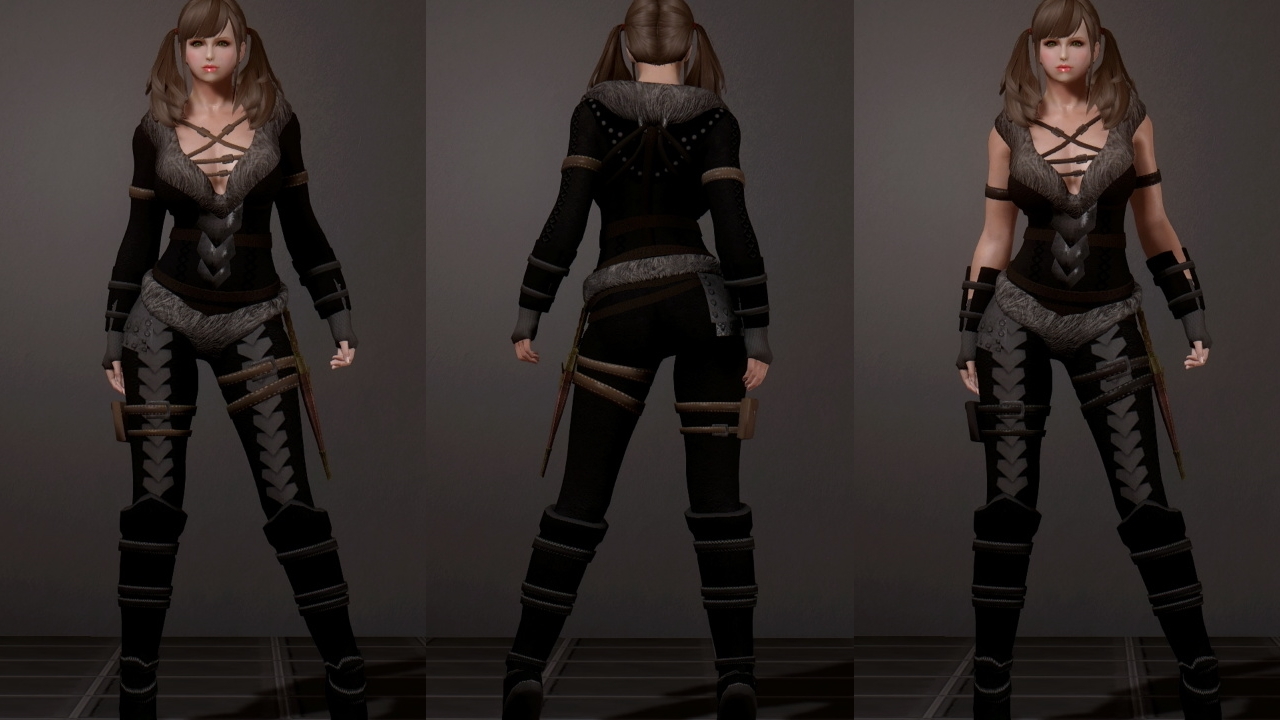 【Skyrim】LeatherBound Huntress Armour – TRE-MAGA