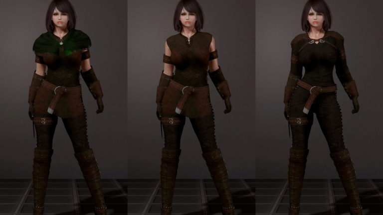 【Skyrim SE】Ancient Hunter – Modular Leather Armor – TRE-MAGA