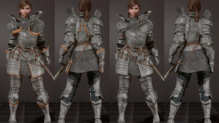 【Skyrim SE】MHW:I Silver knight layered armor – TRE-MAGA