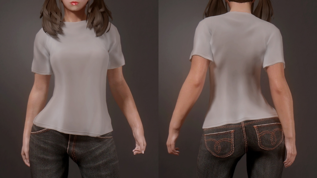 【Skyrim】Hepsy Basic Wears (Tee+Jeans 1) – TRE-MAGA