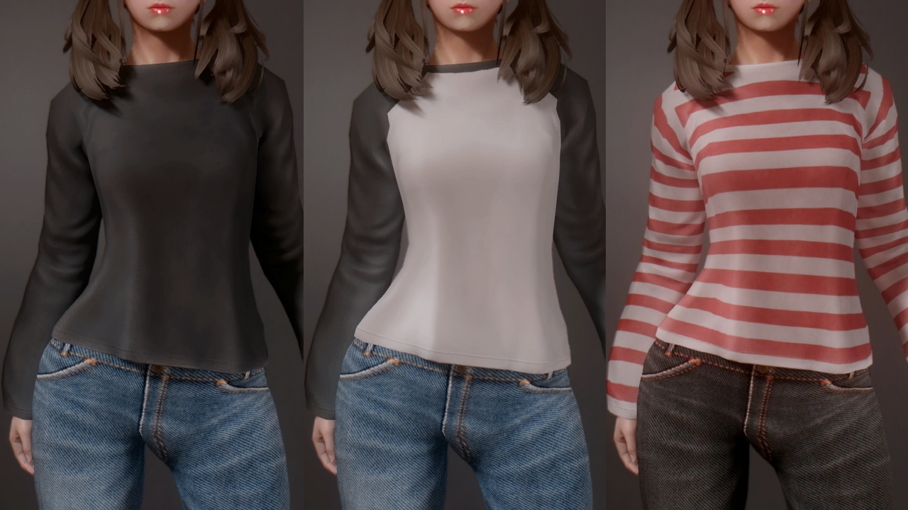 【Skyrim】Hepsy Basic Wears (Tee+Jeans 1) – TRE-MAGA