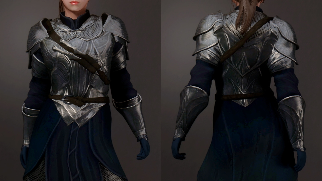 【skyrim Se】silver Elven Armor Tre Maga