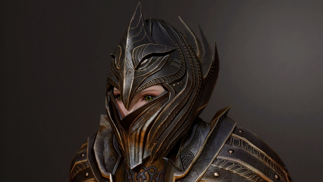 【skyrim Se】ebony Elven Armor Tre Maga