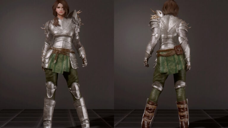 【Skyrim SE】Silver Bone Armor – Female Version – TRE-MAGA
