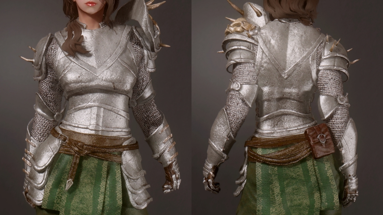 【Skyrim SE】Silver Bone Armor – Female Version – TRE-MAGA